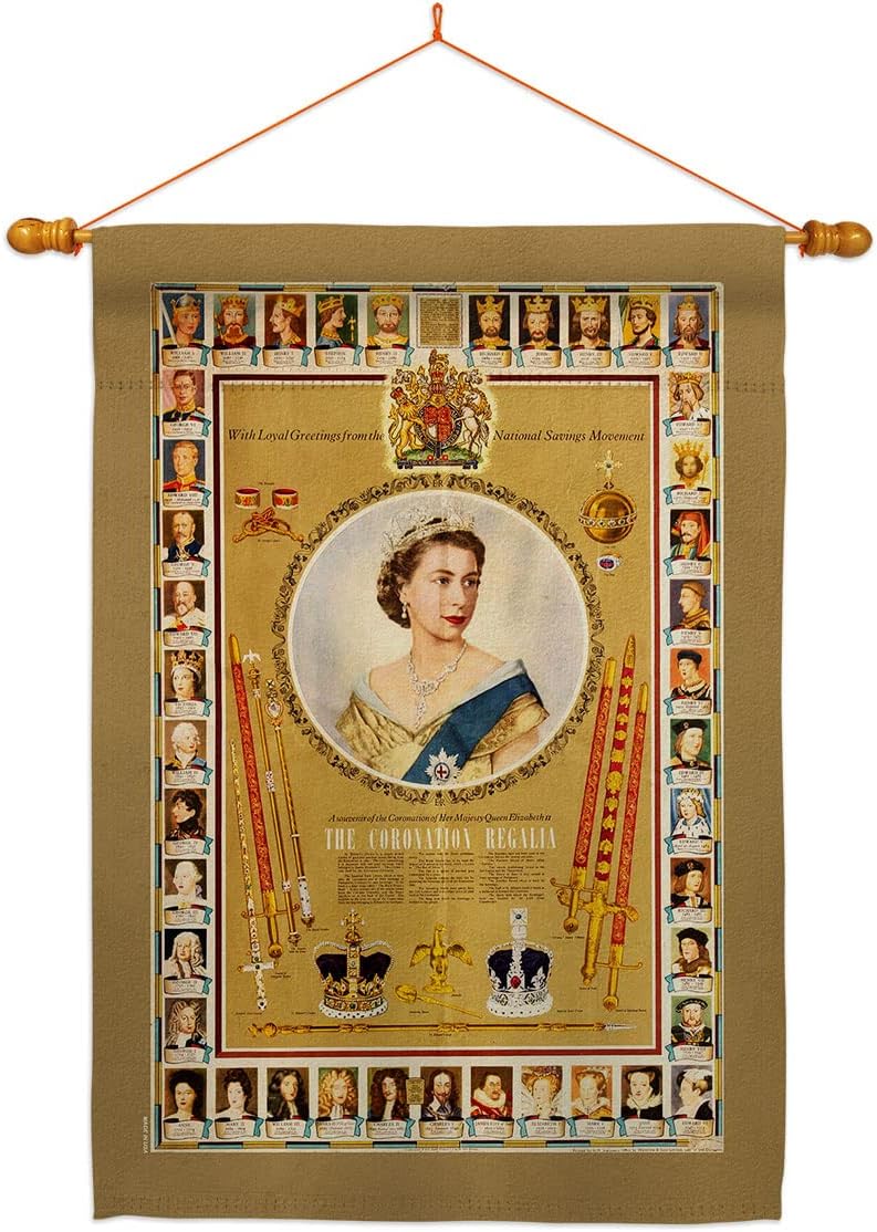Amazon.com : The Coronation Regalia Tapestry Home Decor Banner Wall Art ...