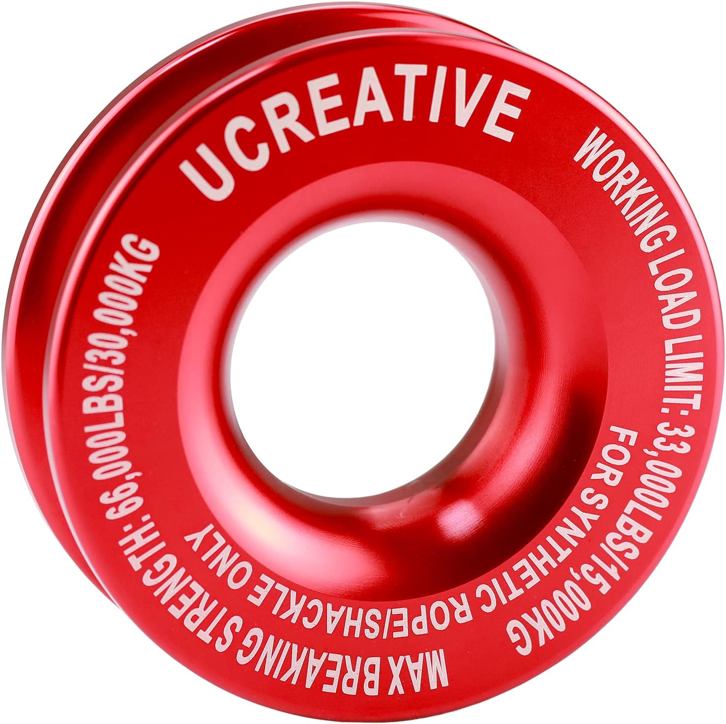 Amazon.com: Ucreative Winch Snatch Recovery Ring 66,000 lbs for Soft ...
