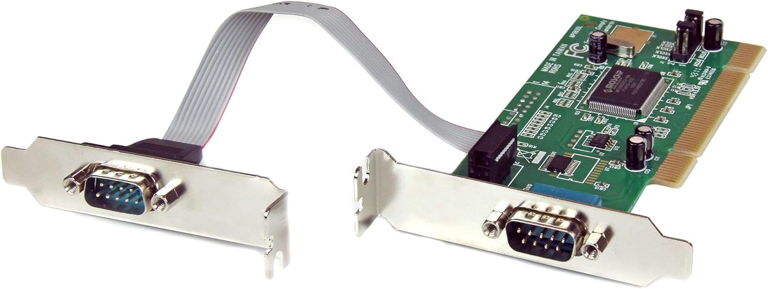 StarTech.com 2 Port PCI Low Profile RS232 Serial Adapter Card with ...