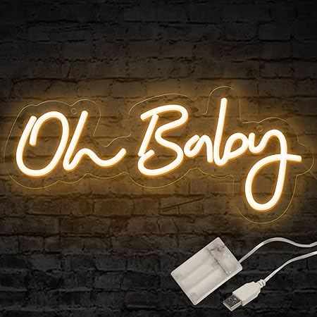 Amazon.com: 13.8in Oh Baby Sign for Baby Shower Backdrop Gold Wooden ...