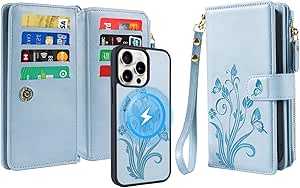 Amazon.com: Lacass for iPhone 16 Pro Max Case Wallet,Compatible with MagSafe Magnetic 2 in 1 ...