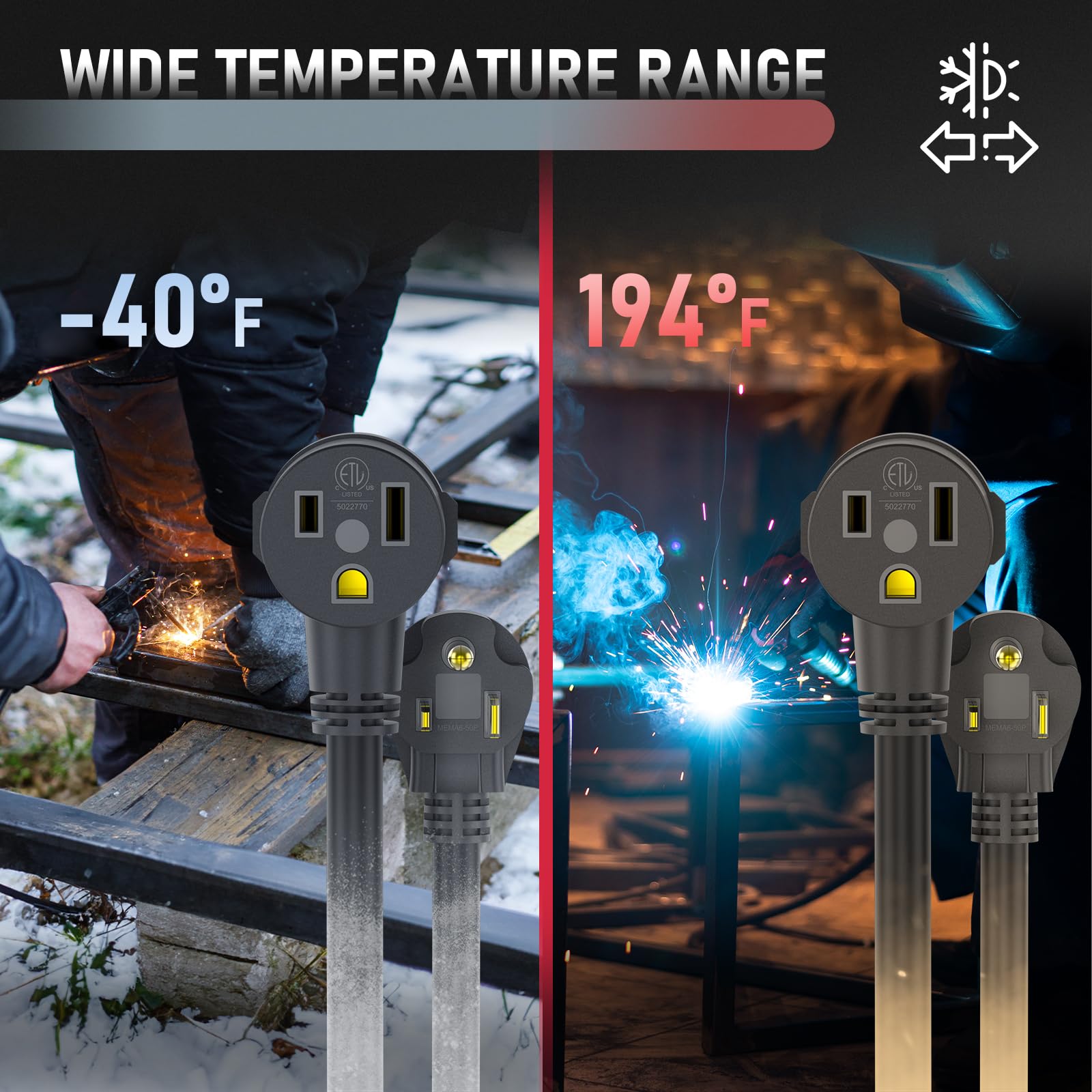 Snapklik.com : 20ft 250 Volt Welder Extension Cord 10 AWG Power ...