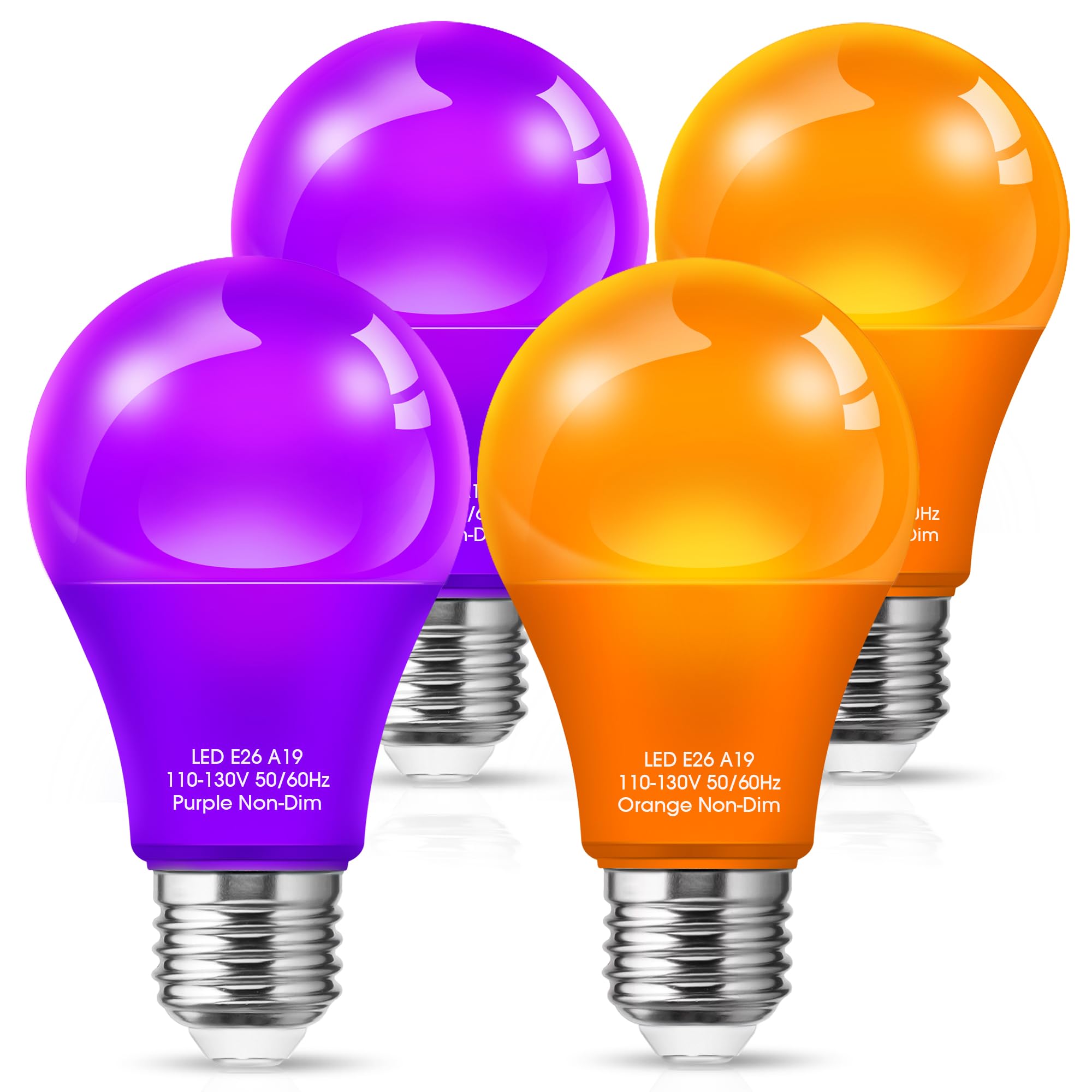 Amazon.com: JandCase Halloween Orange Purple LED Light Bulbs Outdoor ...