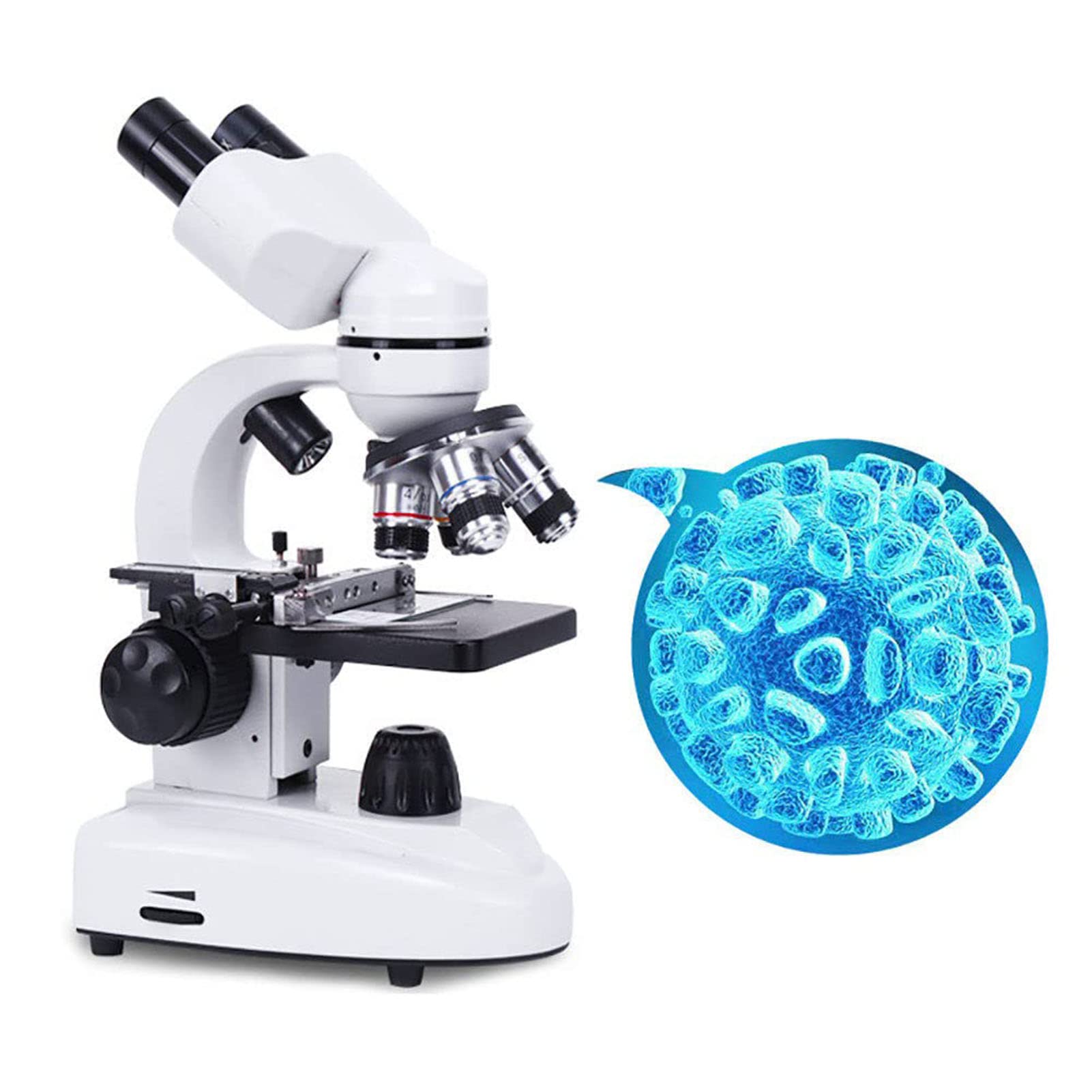 Lusiga Binocular Compound Microscope 6000x 10000x Microscope For Kids ...