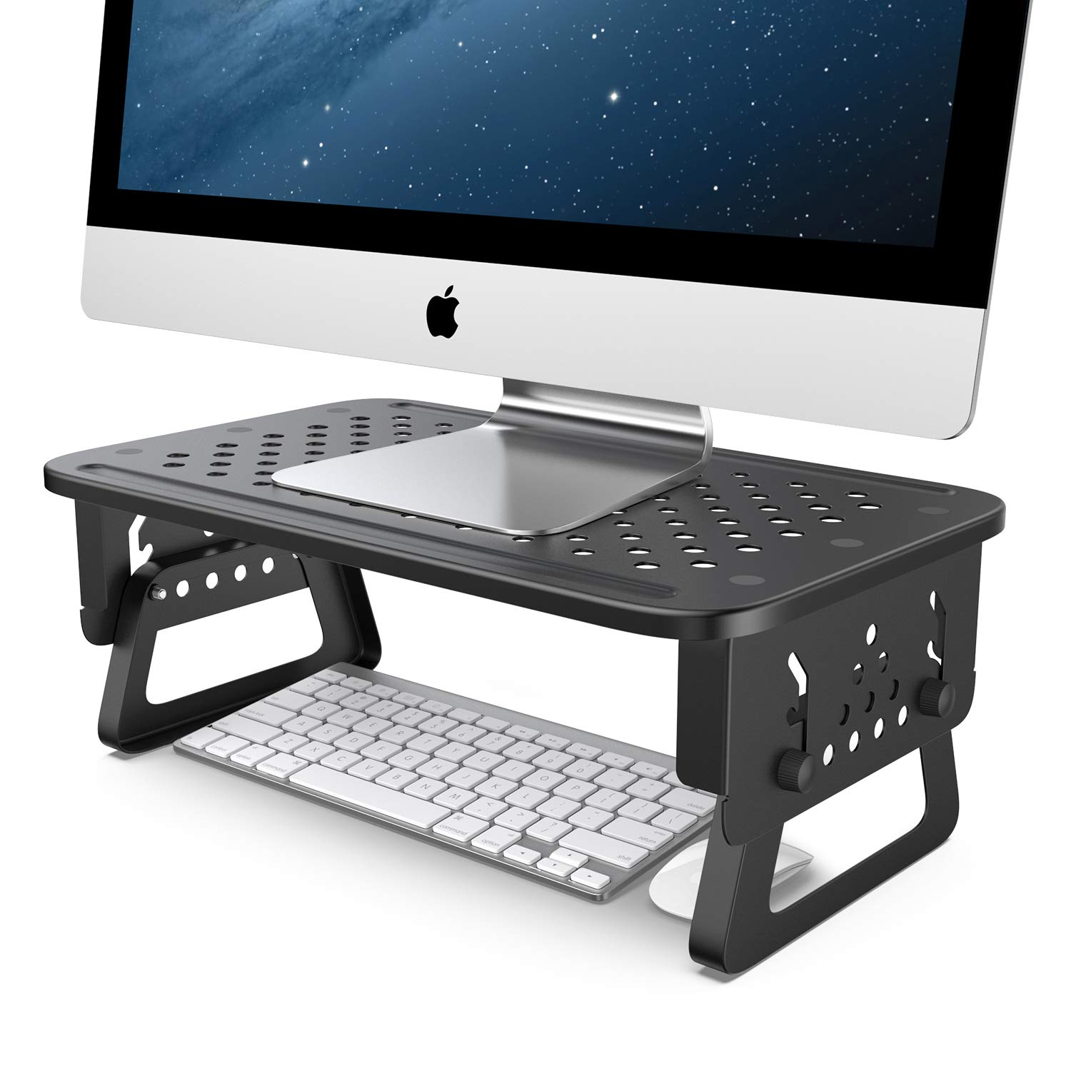 Buy ATUMTEK Monitor Stand Riser, 3 Height Adjustable Metal Desk Monitor ...