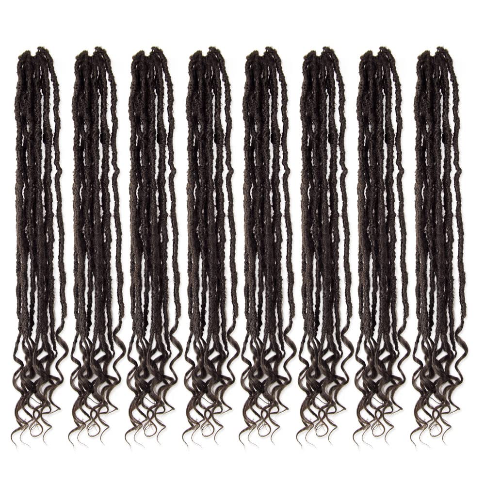 Buy Niseyo 8 Packs Wild Locs Crochet Hair 24 Inch Pre-looped Goddess ...