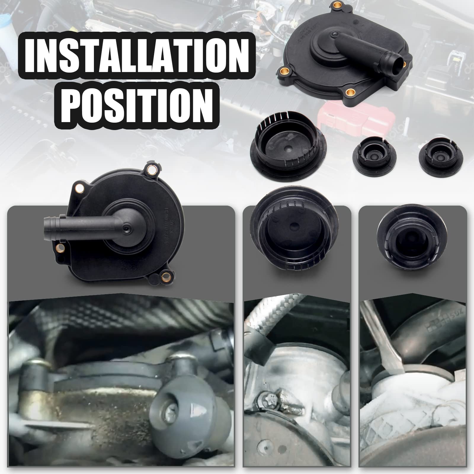 Snapklik.com : Somusen PCV Valves Crankcase Breather Oil Separator ...