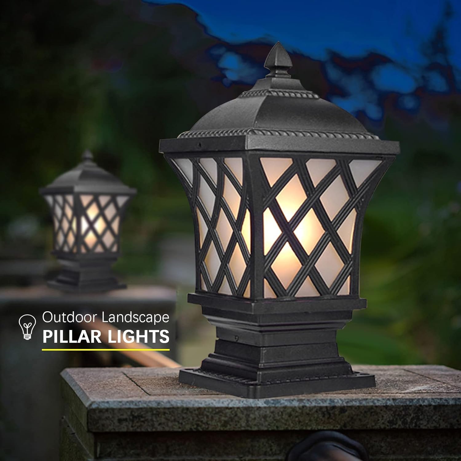 Waterproof Outdoor Column Lights - Traditional Black Australia | Ubuy