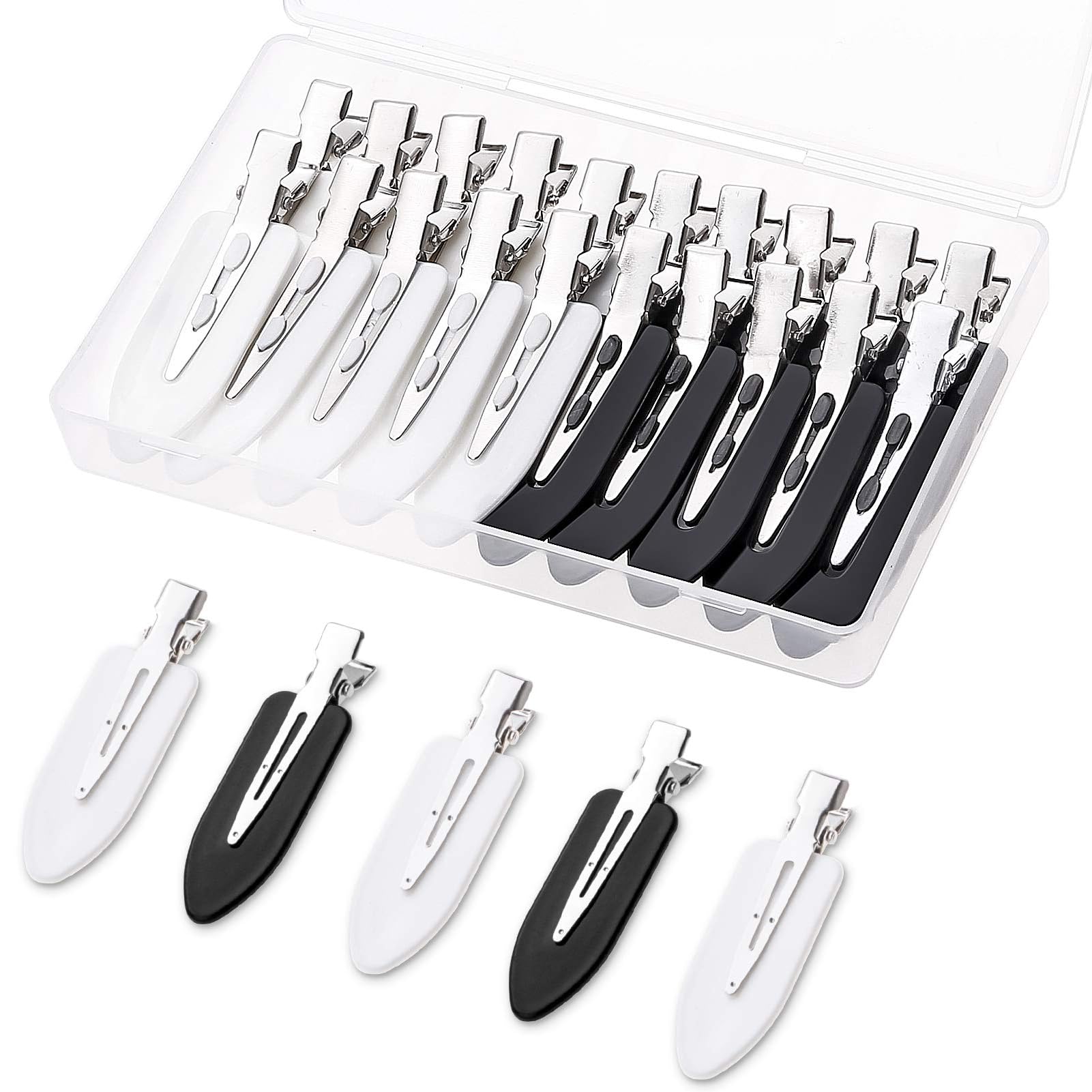 Amazon.com : Gingbiss 20 Pcs No Bend Hair Clips, No Crease Hair Clips ...