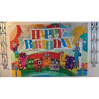 Buy Numberblocks Birthday Backdrop Decoration-Happy Birthday Supplies ...