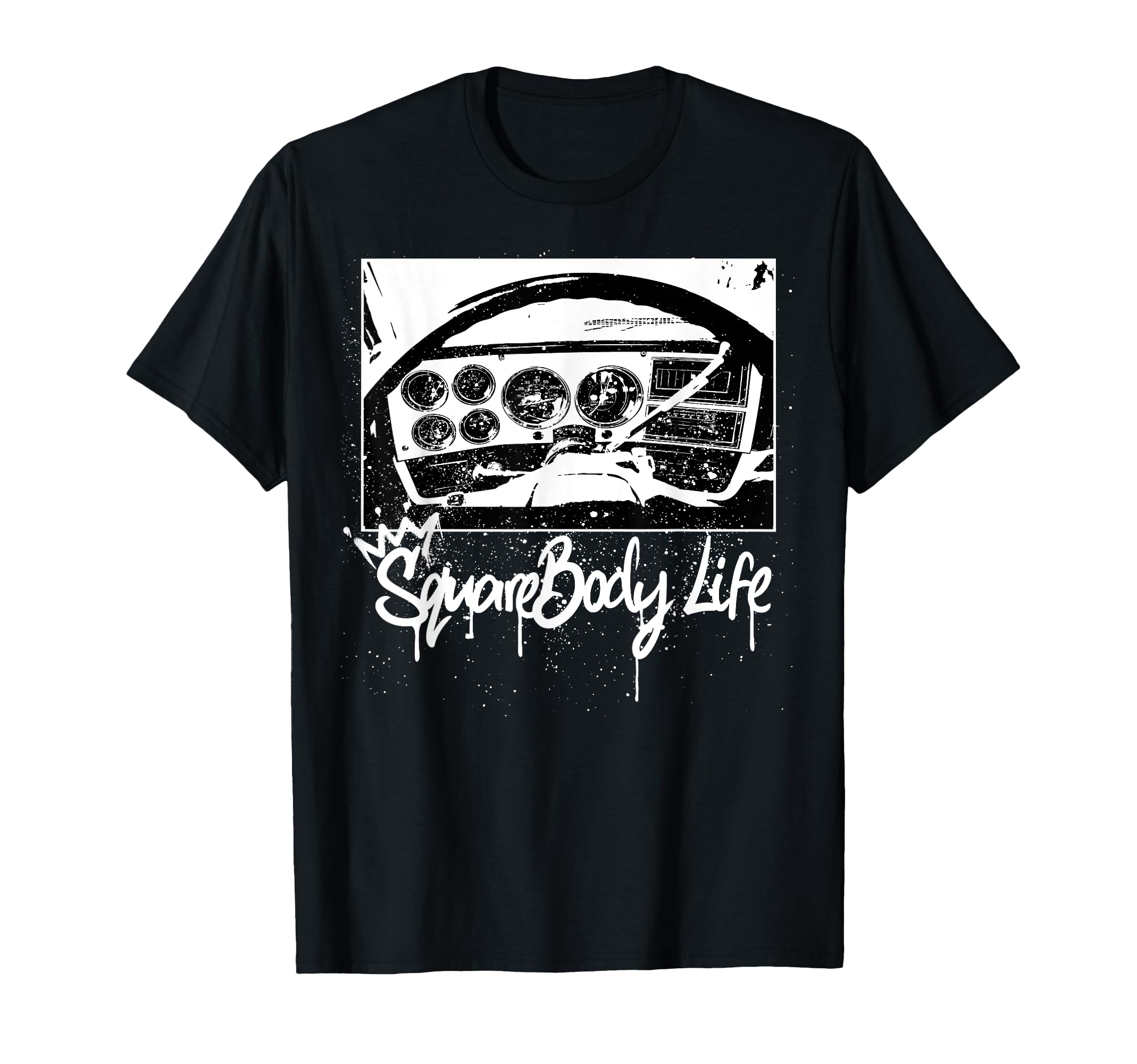 Amazon.com: Squarebody Life C10 Classic truck Squarebody Nation T-Shirt ...