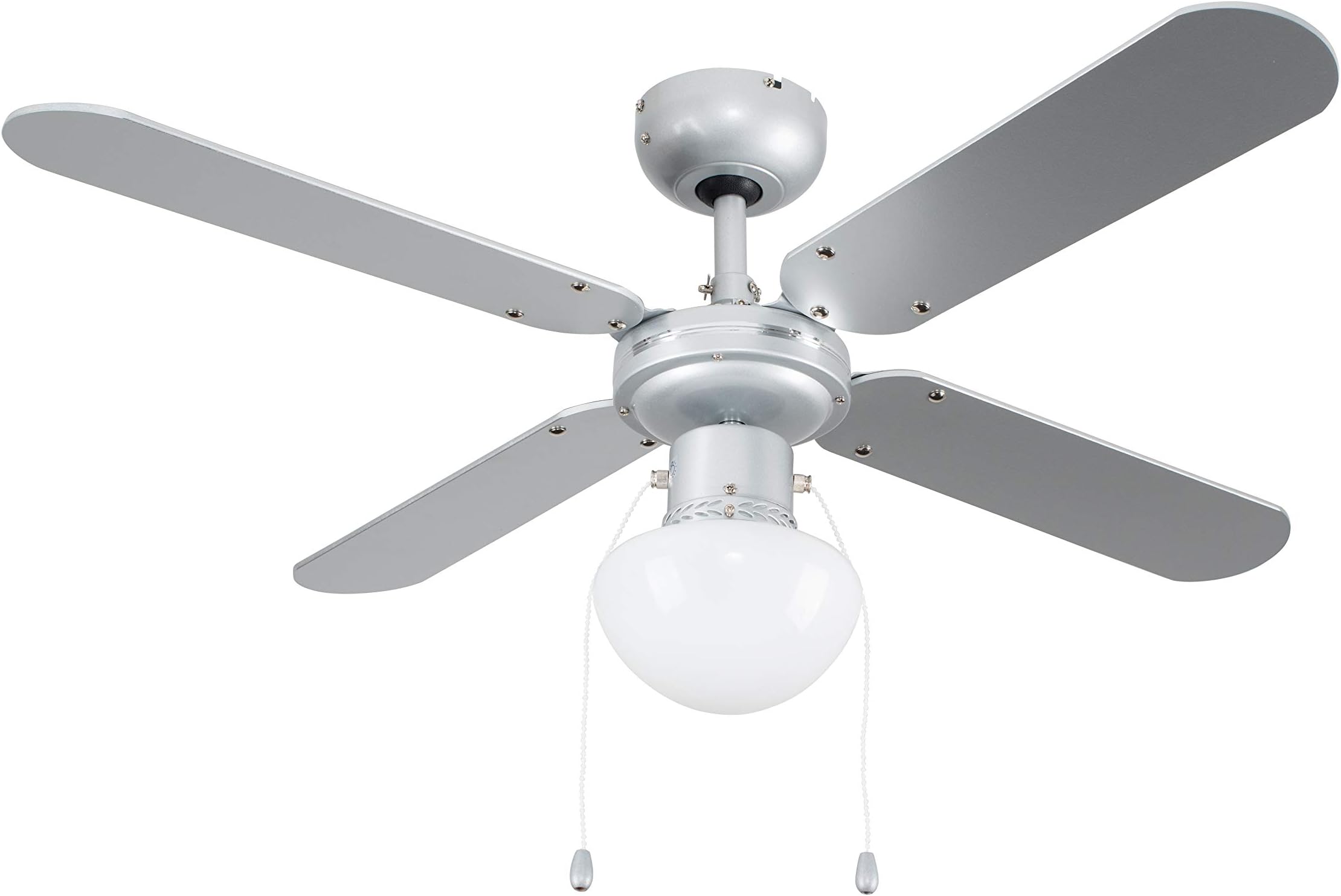 MiniSun | 42" Modern 4 Blade Ceiling Fan with Frosted Opal Glass Light ...