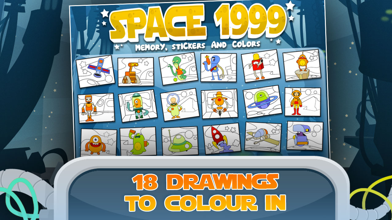 Space 1999 - Memory, Sammelbilder & Ausmalbilder - Spiele für Kinder ...