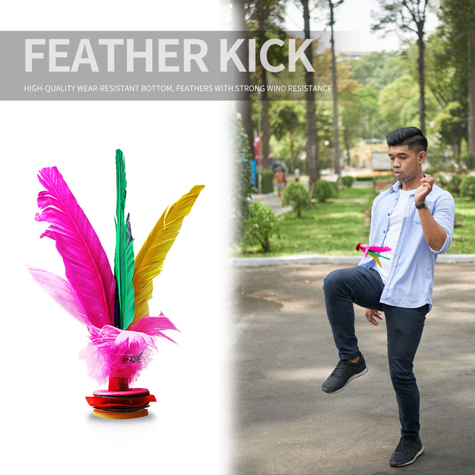 Indoor Outdoor Kicking Game For Kids Adults 12pcs Chinese Jianzi Kick ...