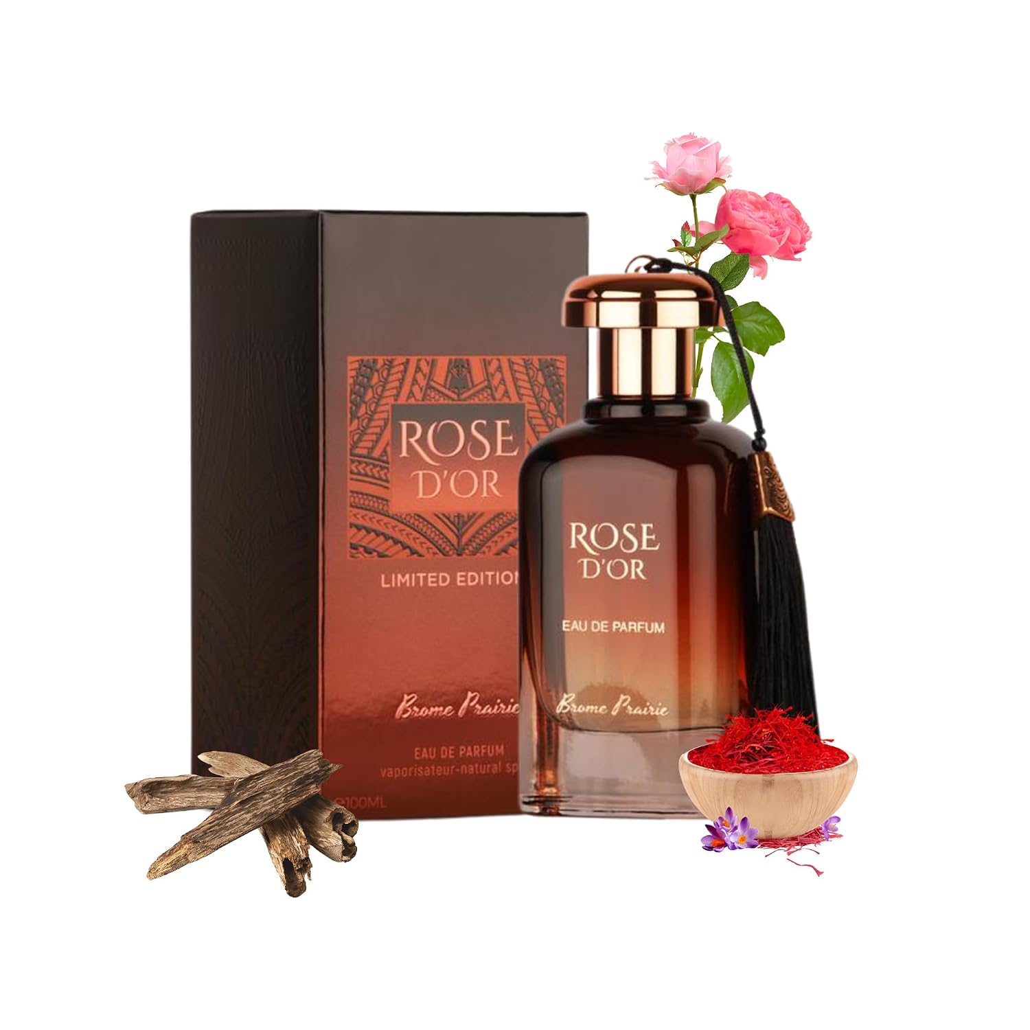 Buy Rose D'or Eau de Parfum 100ml by Brome Prairie l Luxury Oud Rose ...