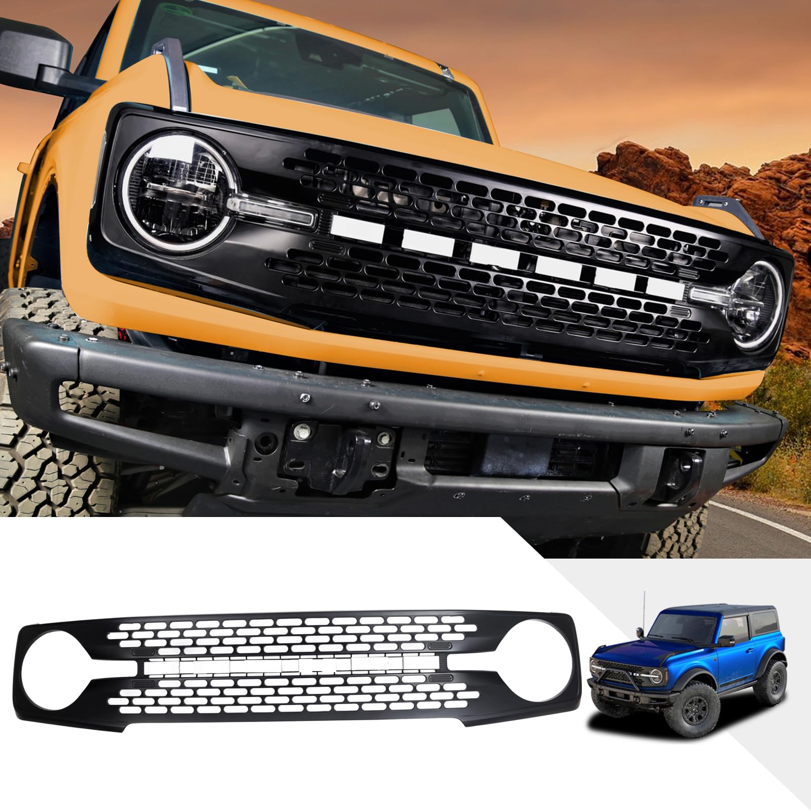 Buy 2024 NEW Front Grille High version Compatible for 2021 2022 2023 ...