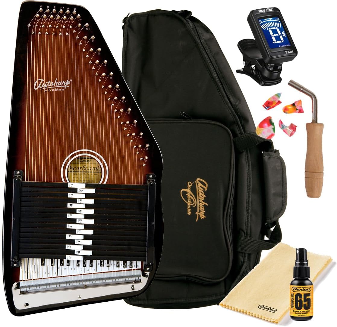 Amazon.com: Autoharp by Oscar Schmidt OS15B "The Berkshire" 15-Chord 36 ...