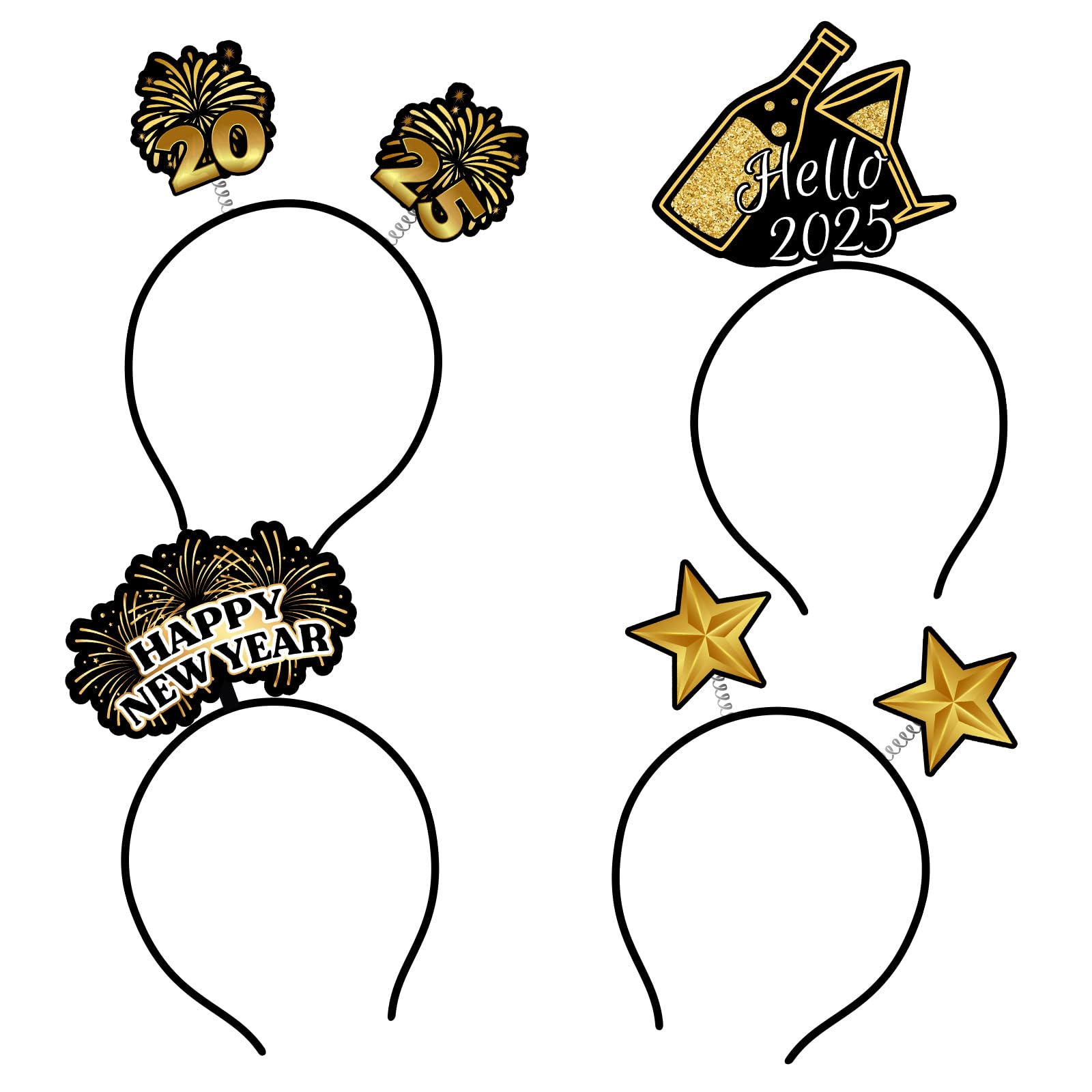 Amazon.com: M1NTP1US + 8PCS Happy New Year Head Boppers – 2025 New Year ...