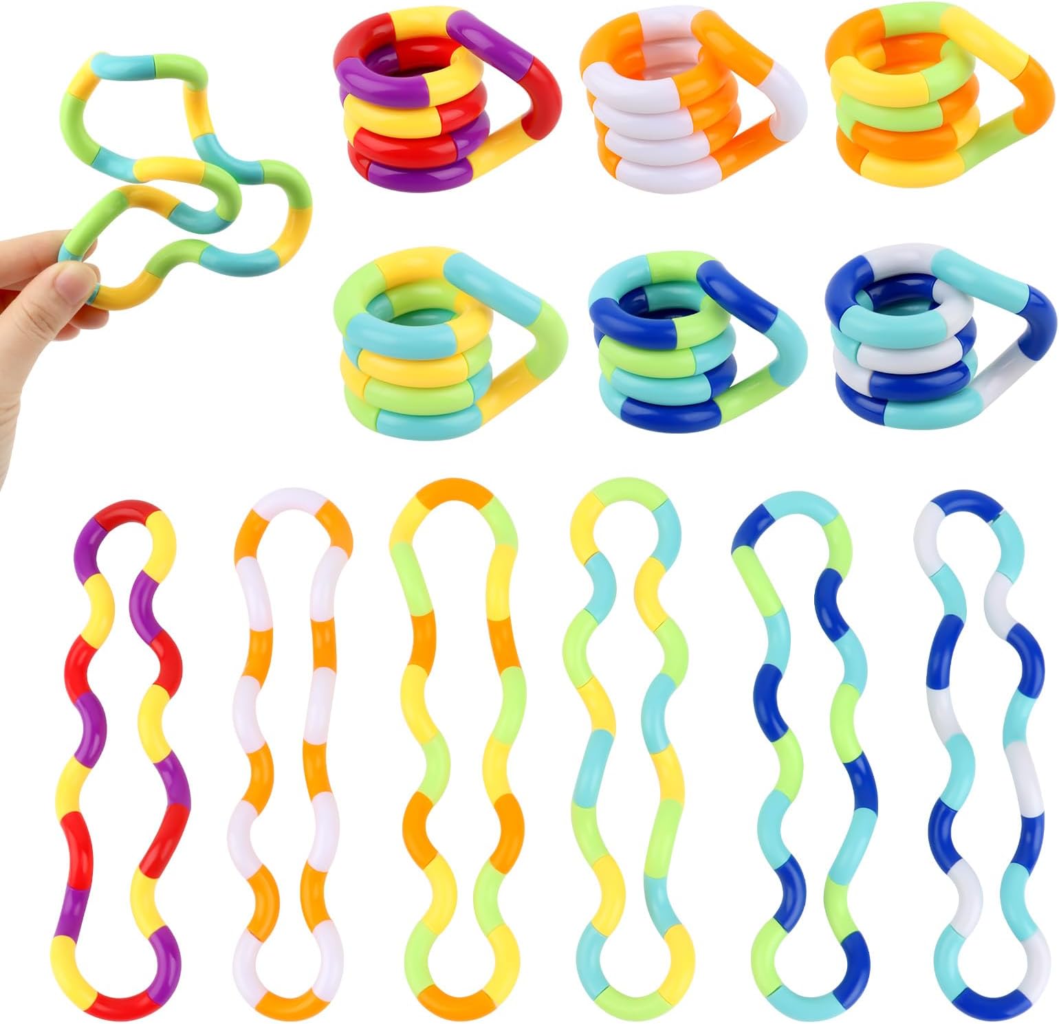 MXTIMWAN 6 Pieces Fidget Twister Hand Toy, Stress Relief Twister Fidget ...
