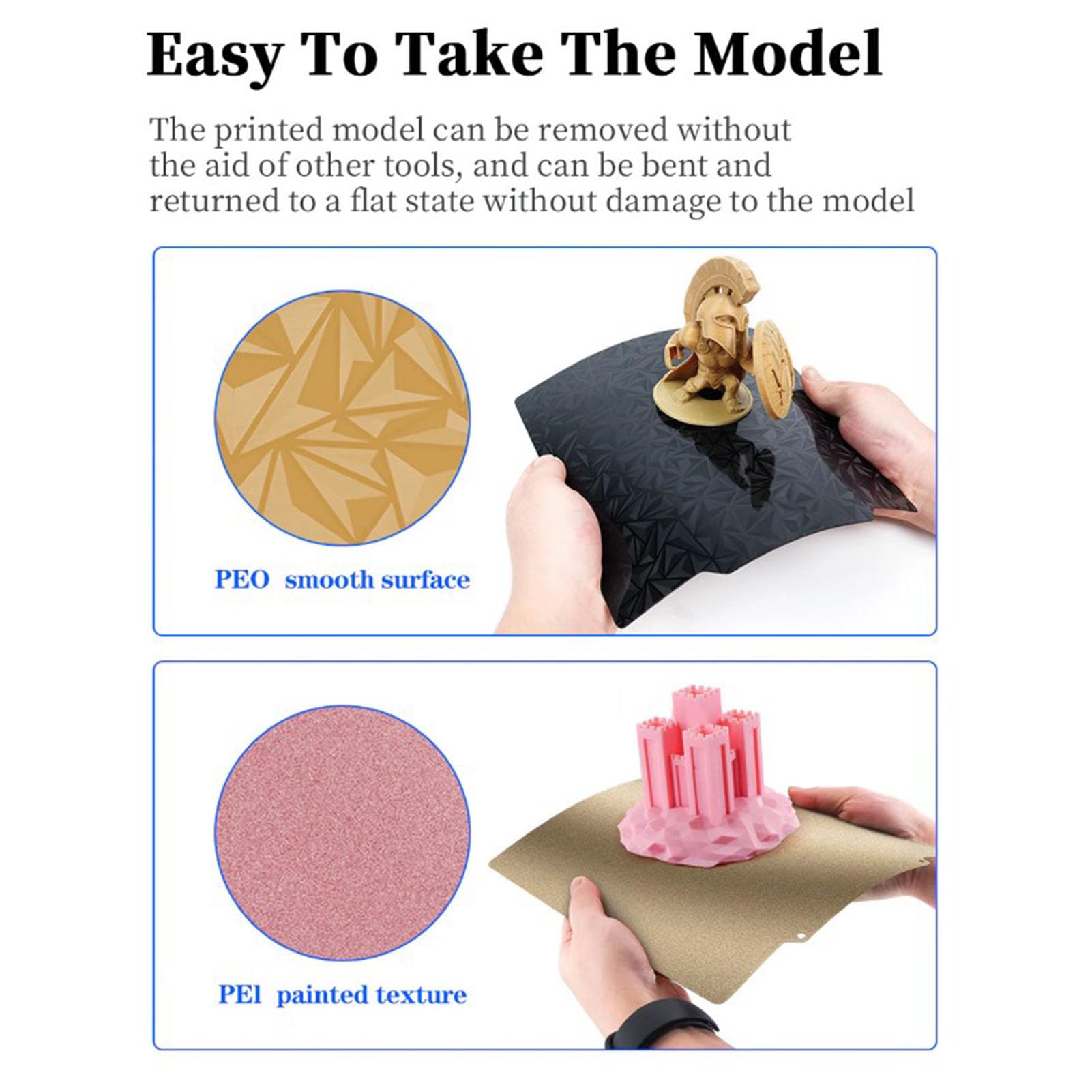 Snapklik.com : PEI Sheet Magnetic Flexible Heated Bed, PEI Spring Steel ...