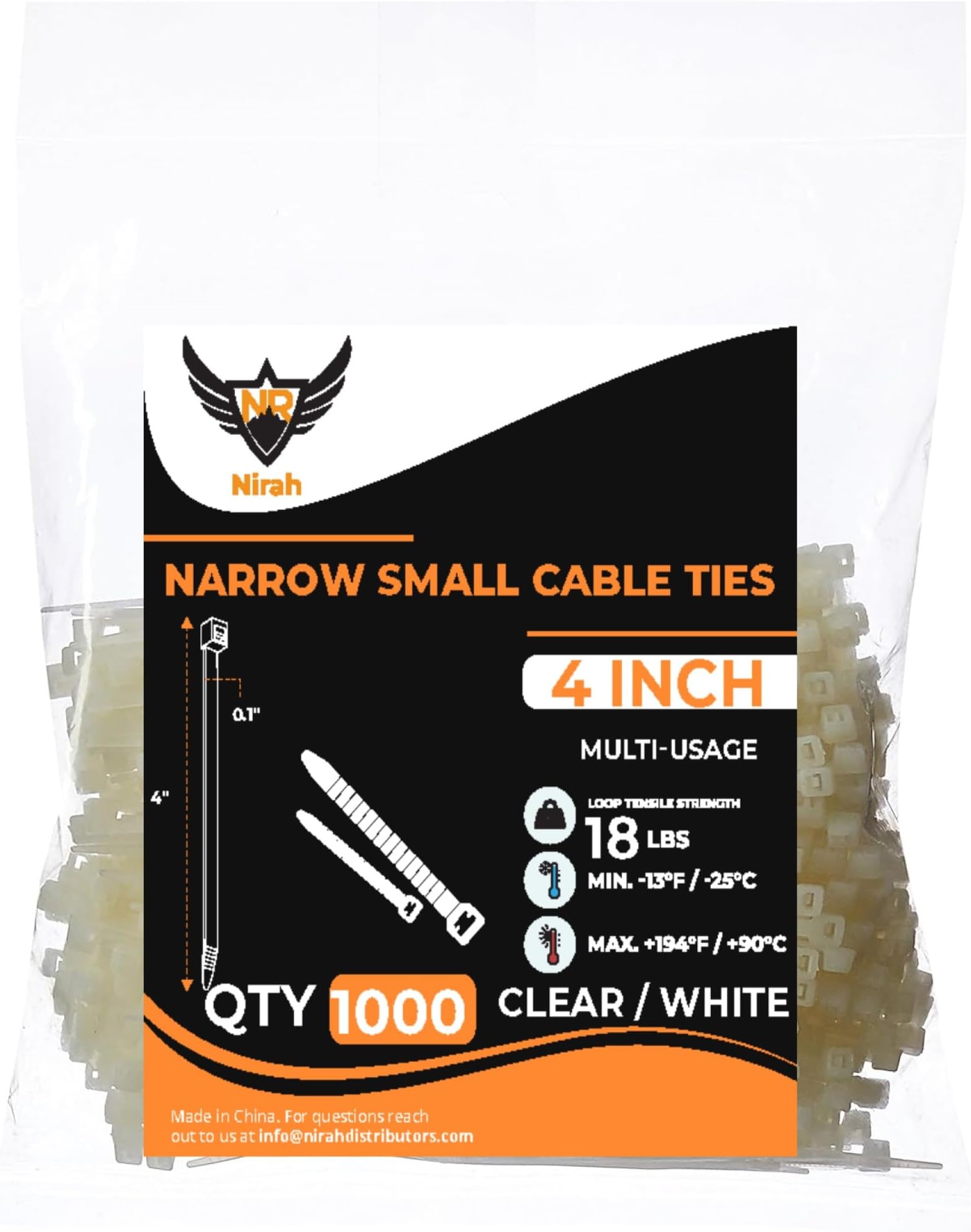 Amazon.com: LC LICTOP 4 Inch Nylon Cable Zip Self-locking Wire Ties for ...