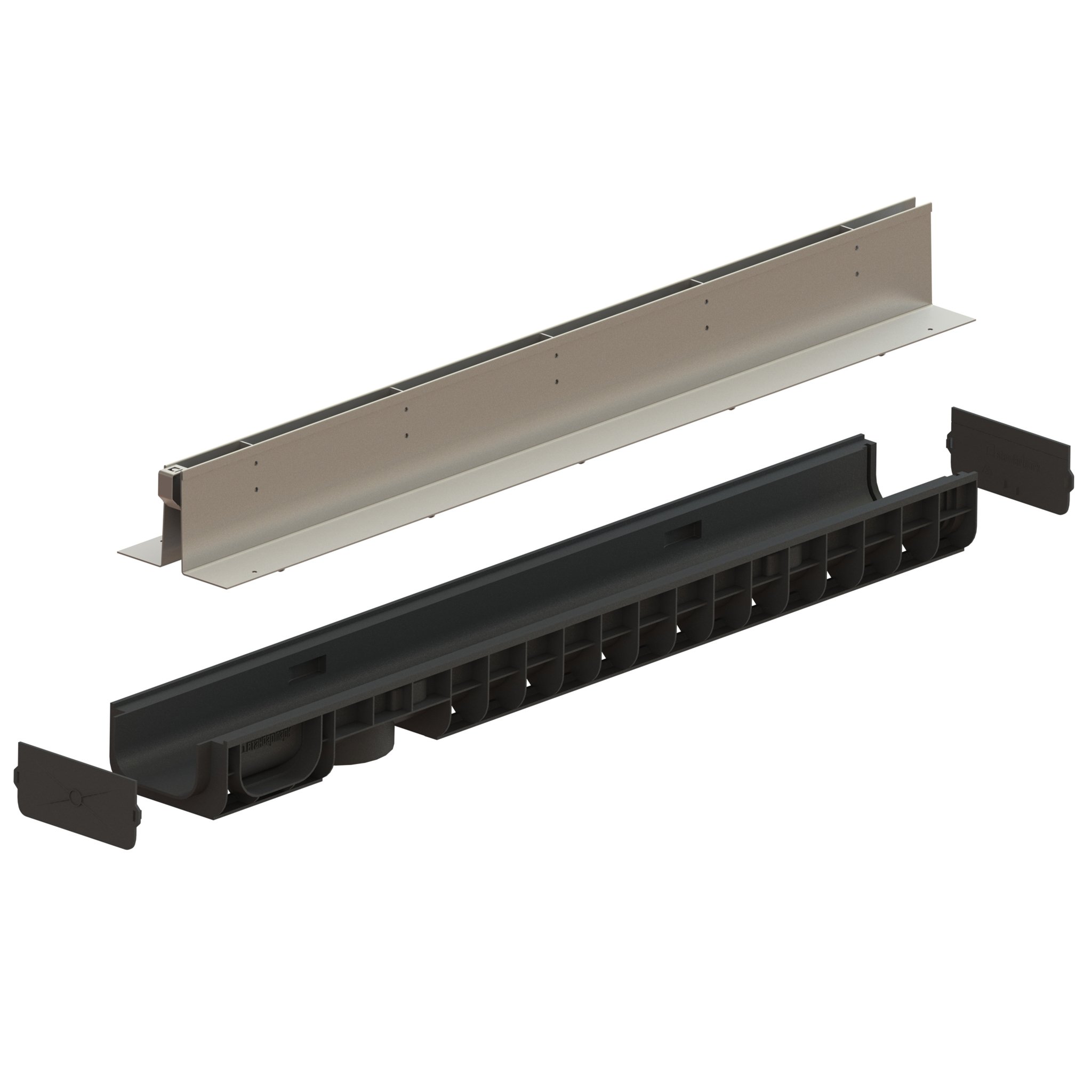 Vodaland - Stainless Steel Slot Drain System - 5/8 inch Slot Drain ...