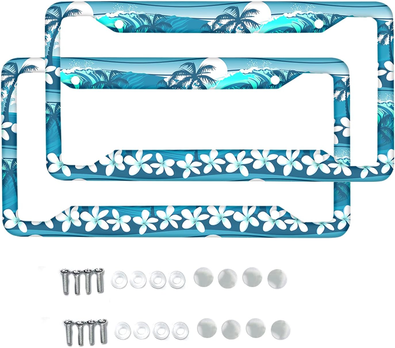 Amazon.com: Palm Tree License Plate Frame (Chrome Metal) : Automotive