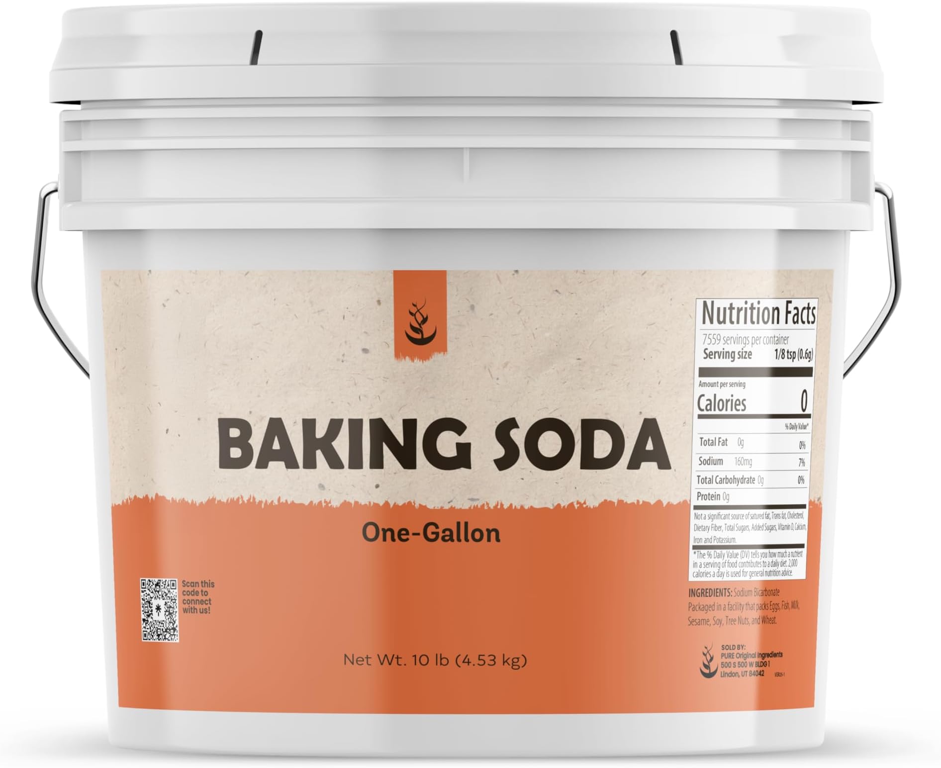 Amazon.com : Pure Original Ingredients Baking Soda (1 Gallon), Cooking ...