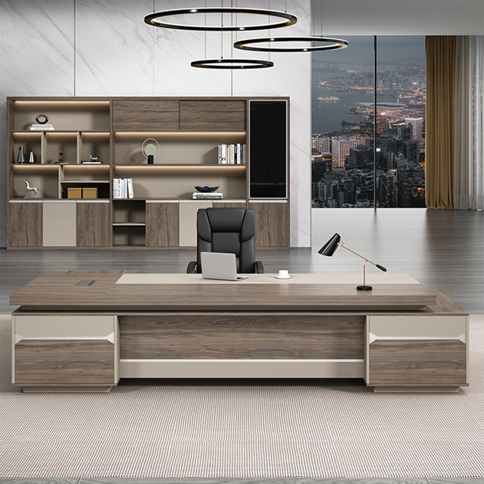 Amazon.com: YZABEL Modern Executive Office Desk for CEO Boss Manager ...