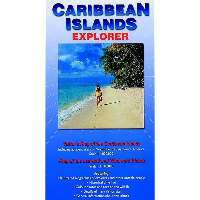 Buy Caribbean Islands Explorer: Visitor's Map of the Caribbean Islands ...