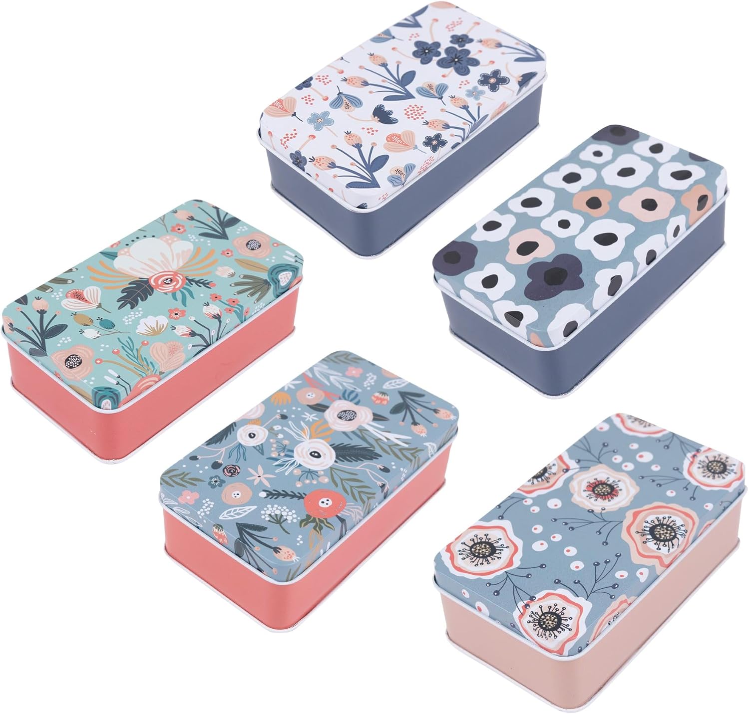 Amazon.com: Framendino, 5 Pack Mini Metal Tinplate Boxes Mini Empty ...