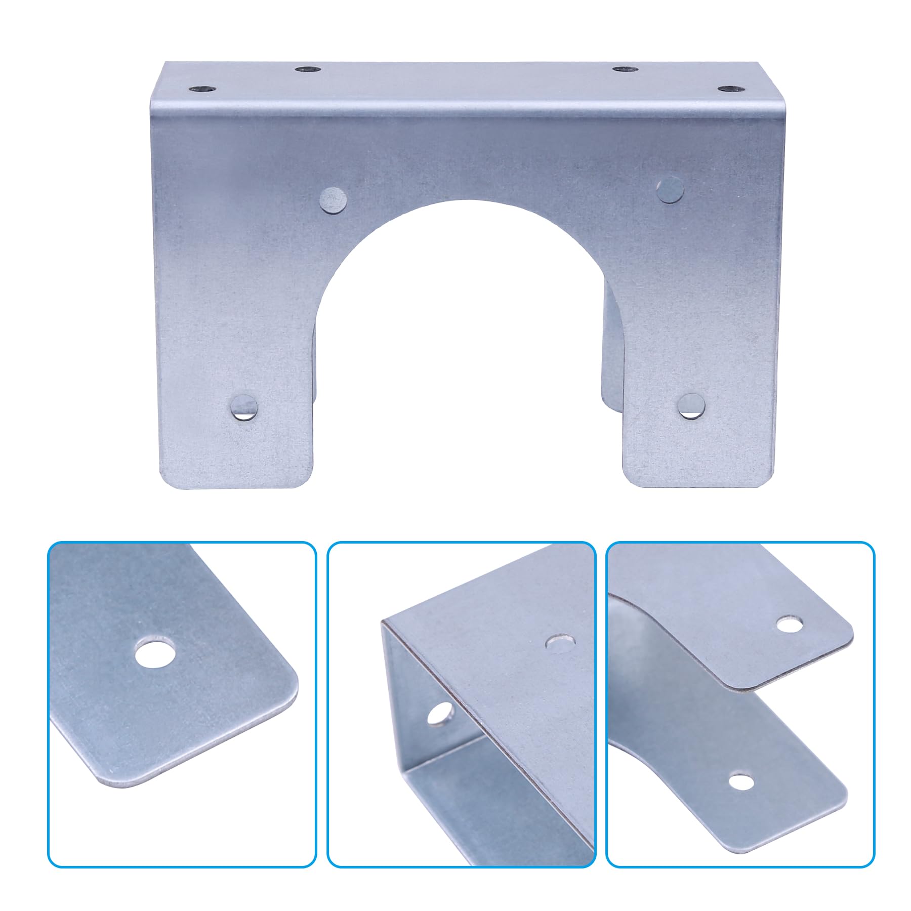Snapklik.com : Qlvily 4 Pack Heavy-Duty Galvanized Shoe Brackets Fits ...
