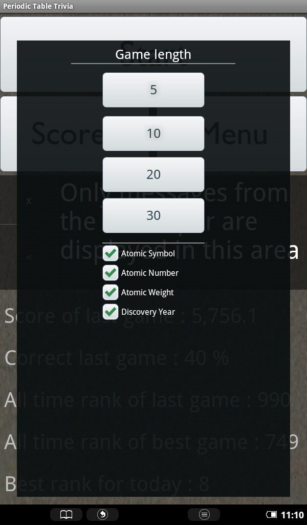 Periodic Table Trivia - App on Amazon Appstore
