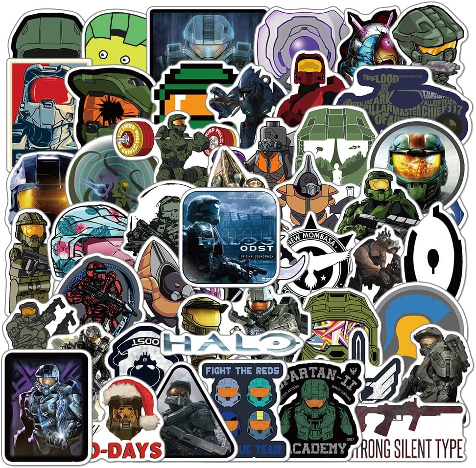 Amazon.com: NC 50Pcs Halo The Master Chief Collection Stickers Pack ...