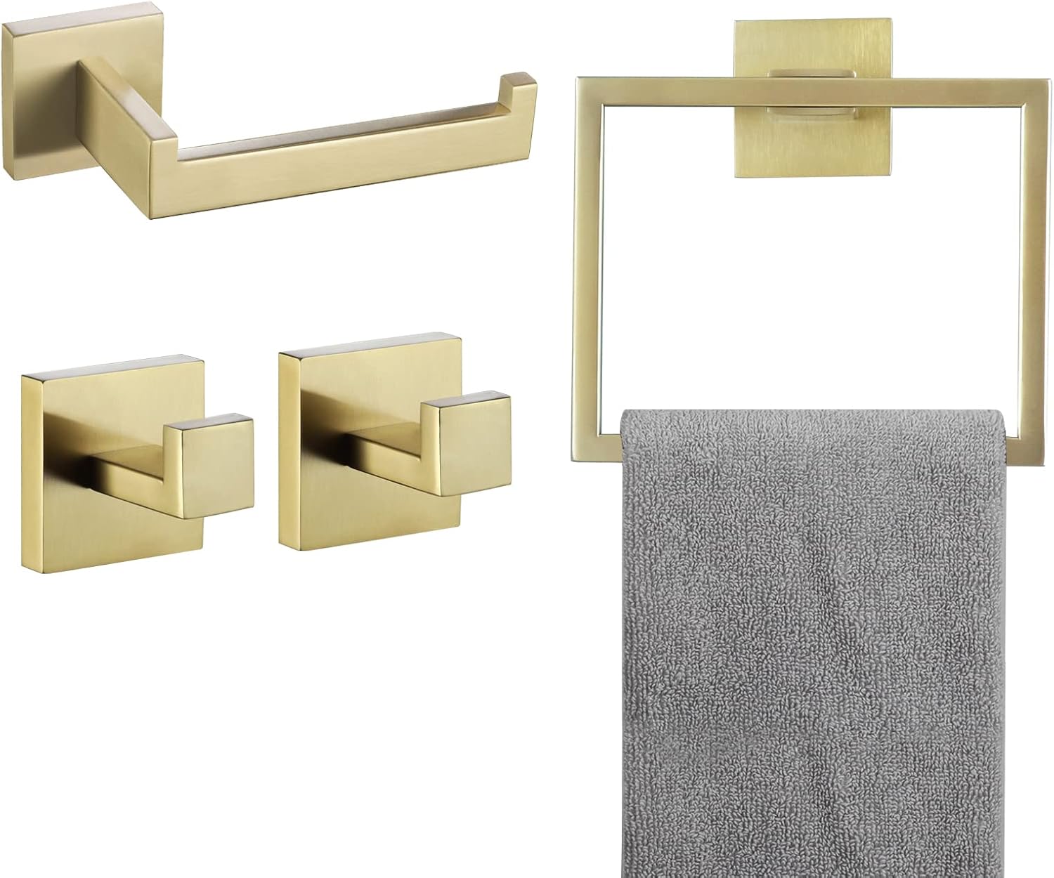 Amazon.com: KOKOSIRI 4-Piece Bathroom Hardware Set Bath Accessories Set ...