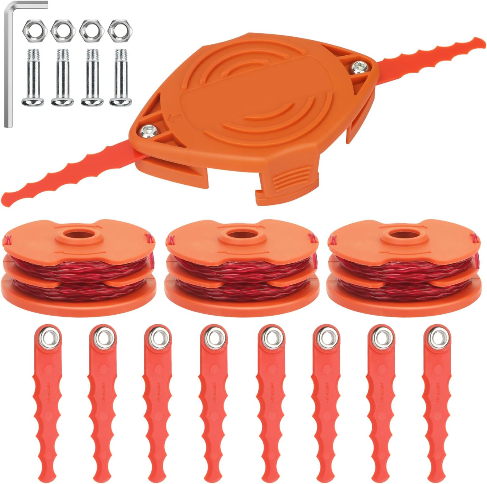 Amazon.com: RISELION Weed Eater Bladed Head Compatible with Worx String ...