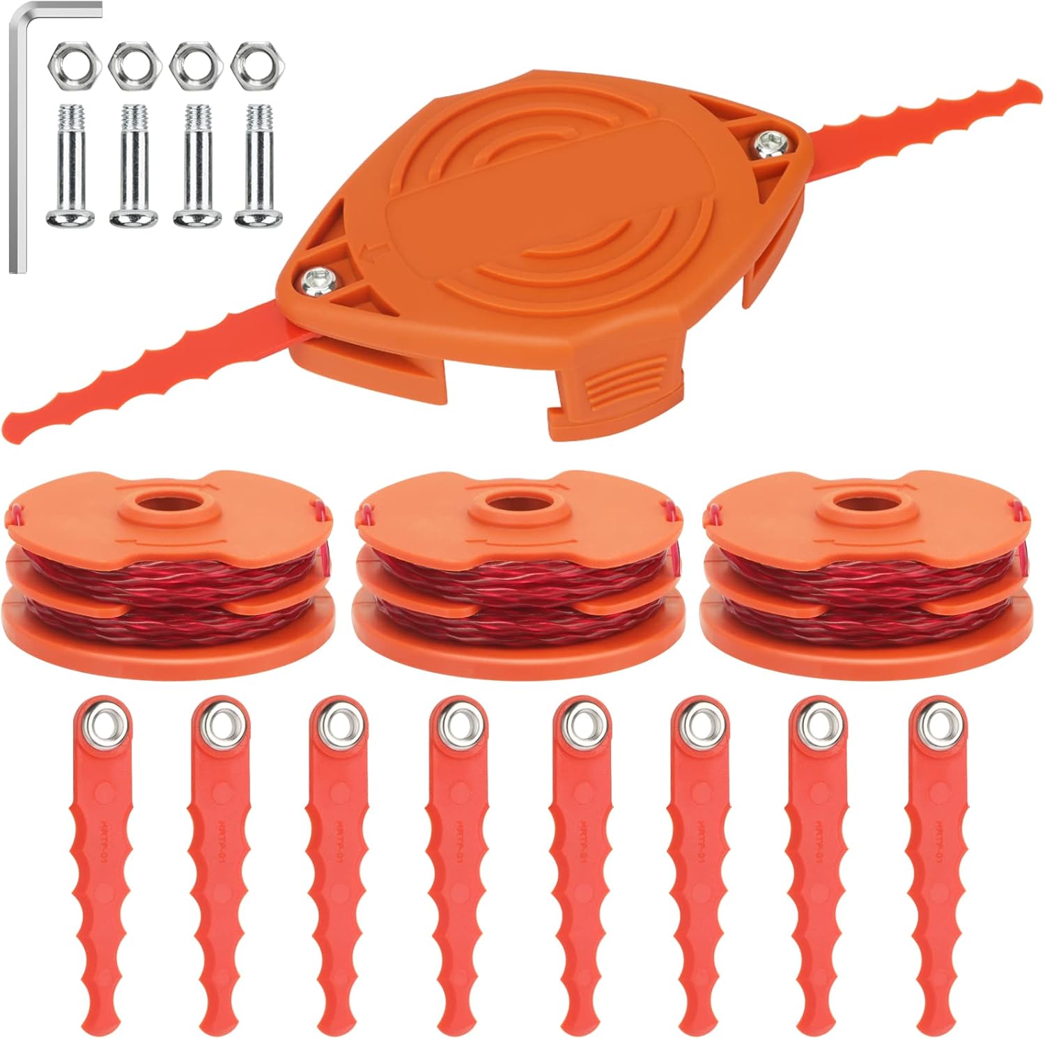 Amazon.com : Kaberalty WA0007 Trimmer Head Blade+Spool line 16ft 0.065 ...