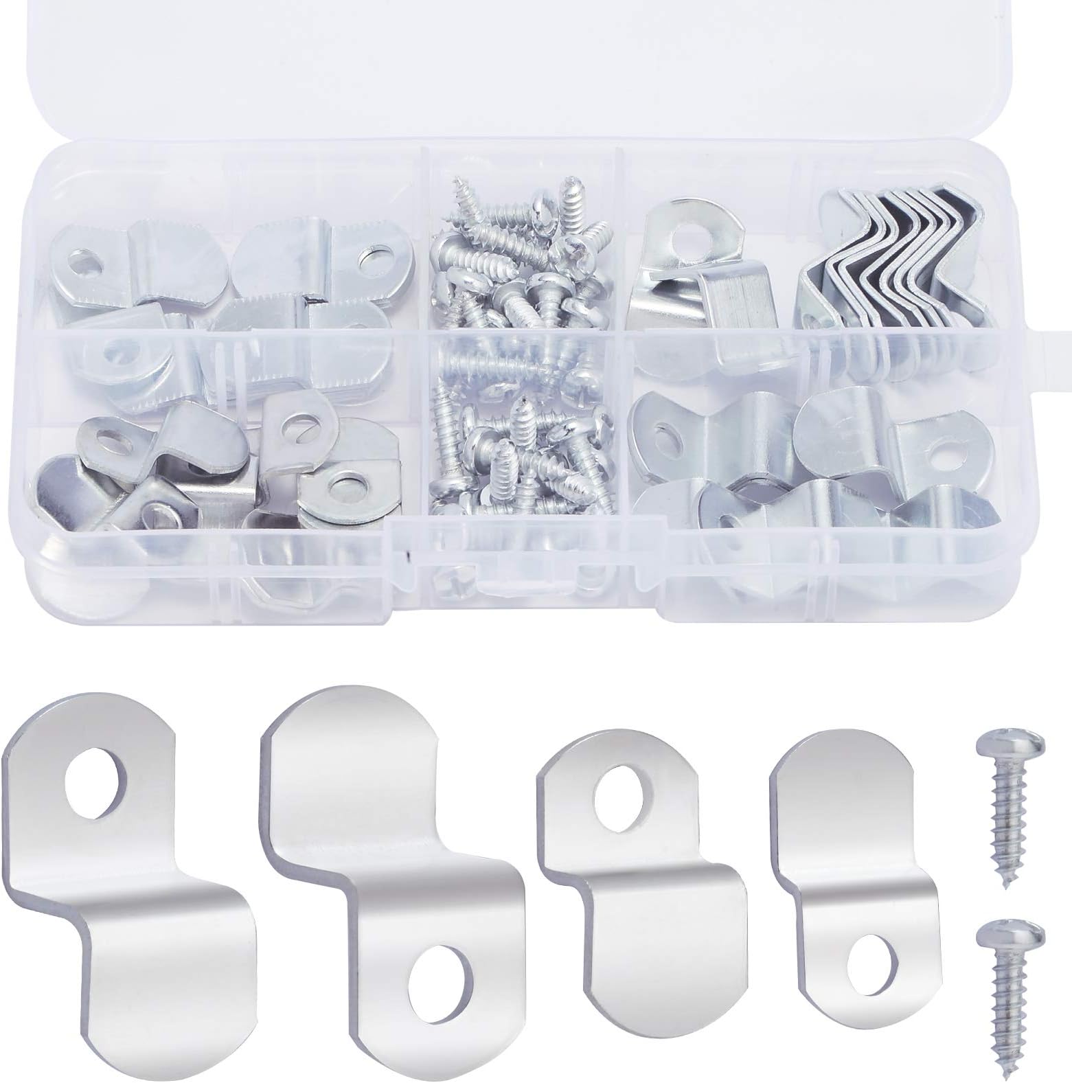 Amazon.com: Patelai Mirror Holder Clips Kit Mirror Clips for Frameless ...