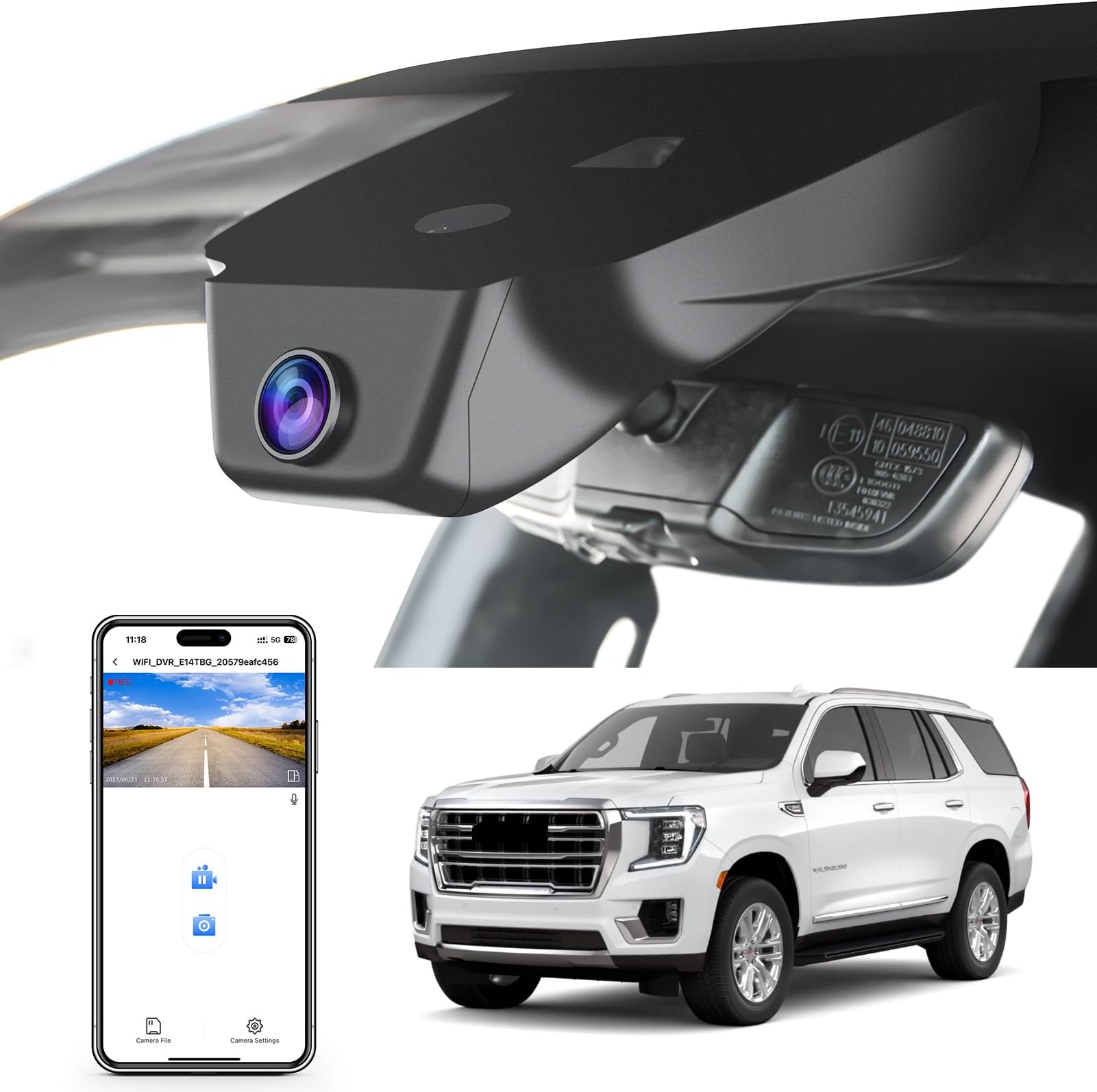 Amazon.com: Mangoal 4K Dash Cam custom fit for GMC Yukon, Yukon XL 2023 ...