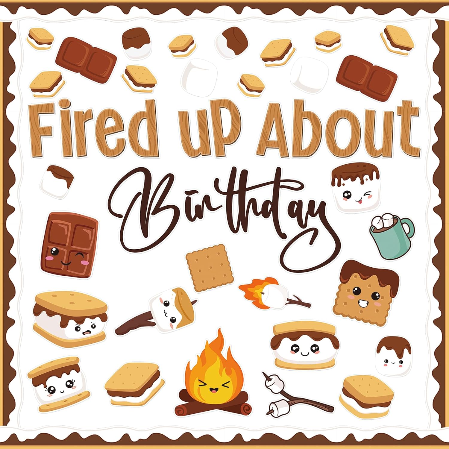 Amazon.com: Firefairy S'More Bulletin Board Decorations, Camping ...