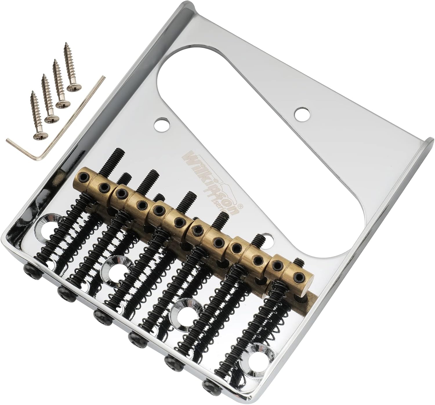 Wilkinson WOT02 54mm (2-1/8 inch) Vintage Telecaster Bridge Brass 6 ...