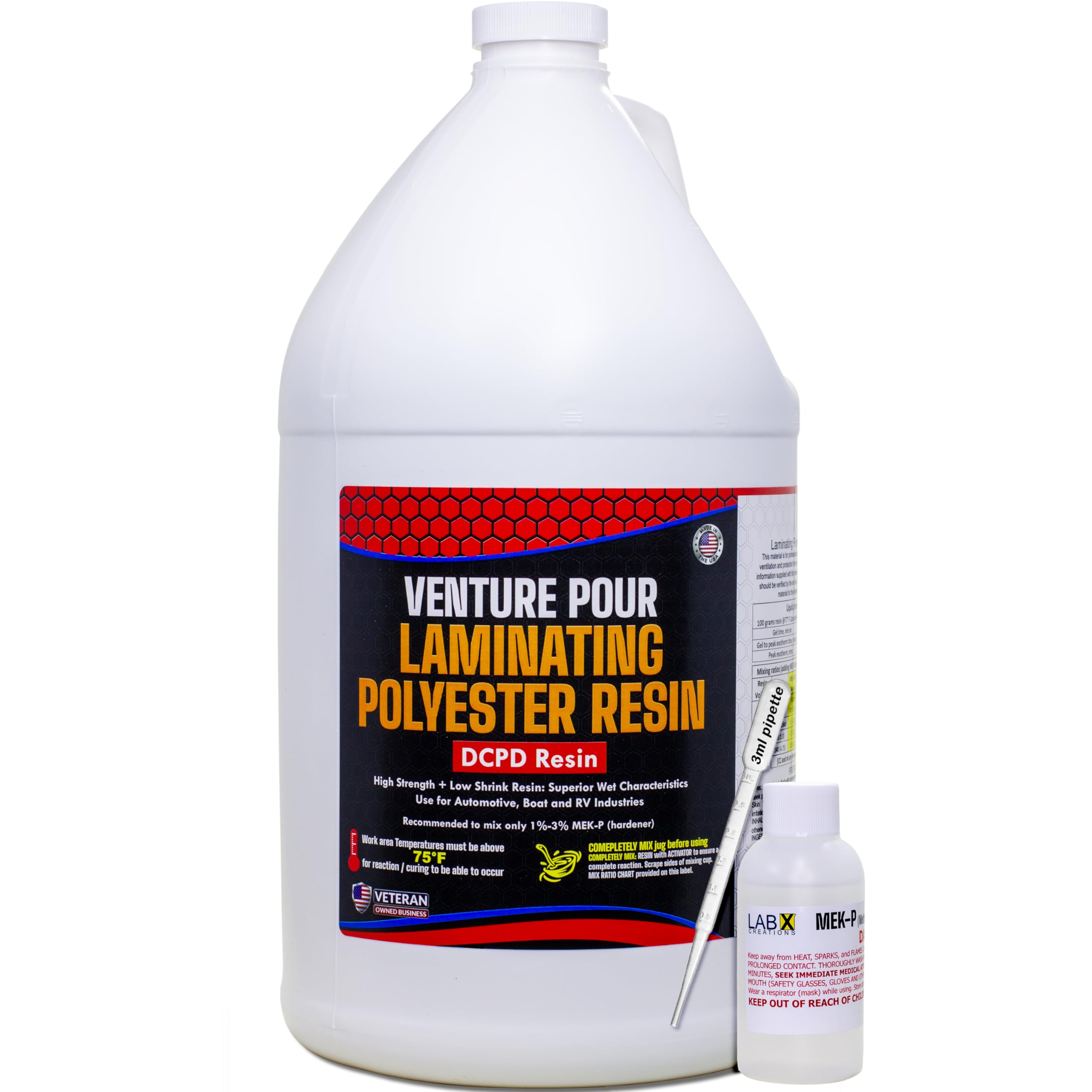 Premium Polyester Resin 1 Gallon Mekp Catalyst Low Viscosity Coating ...