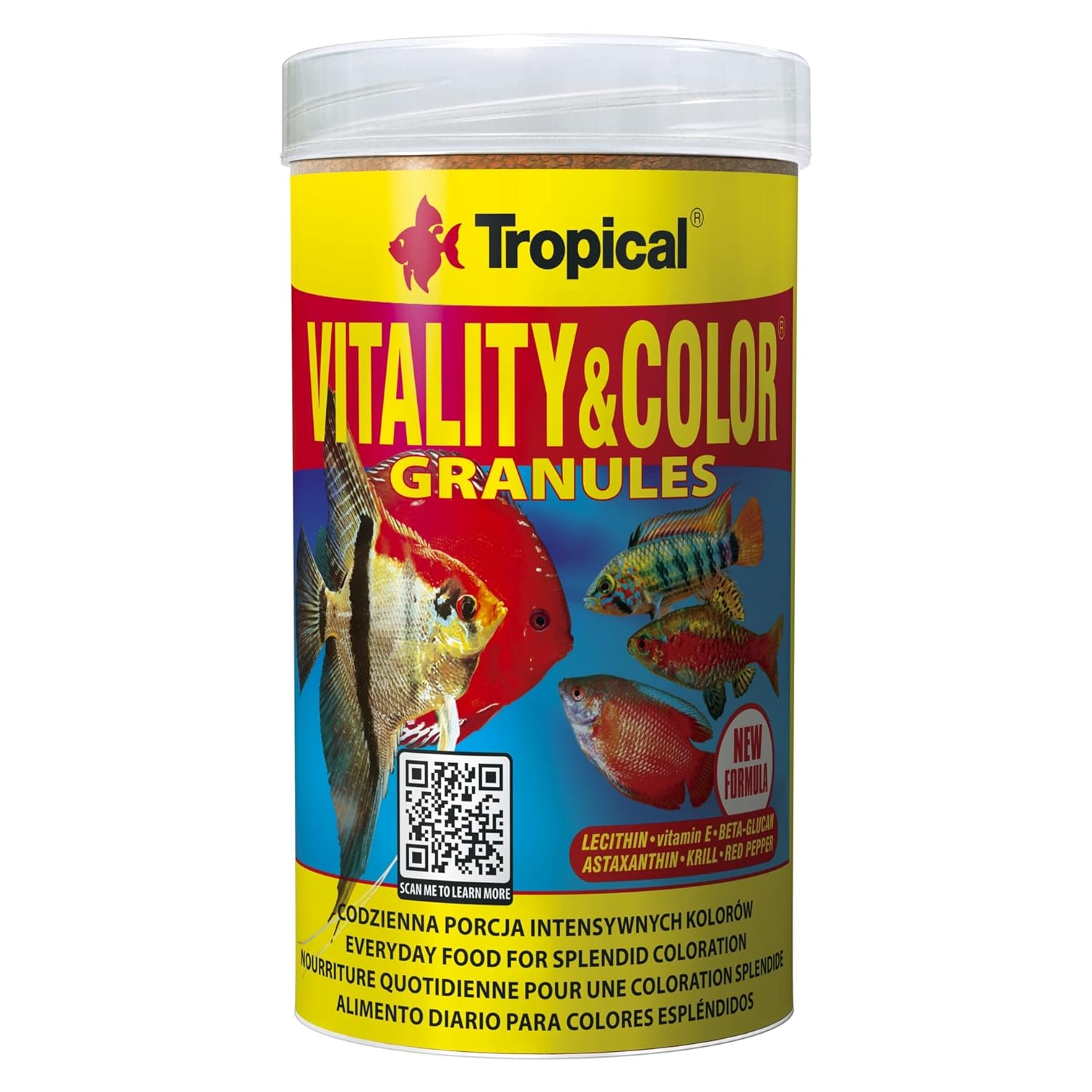 Tropical Vitality & Colour Granules Fish Food for All Tropical Fish ...