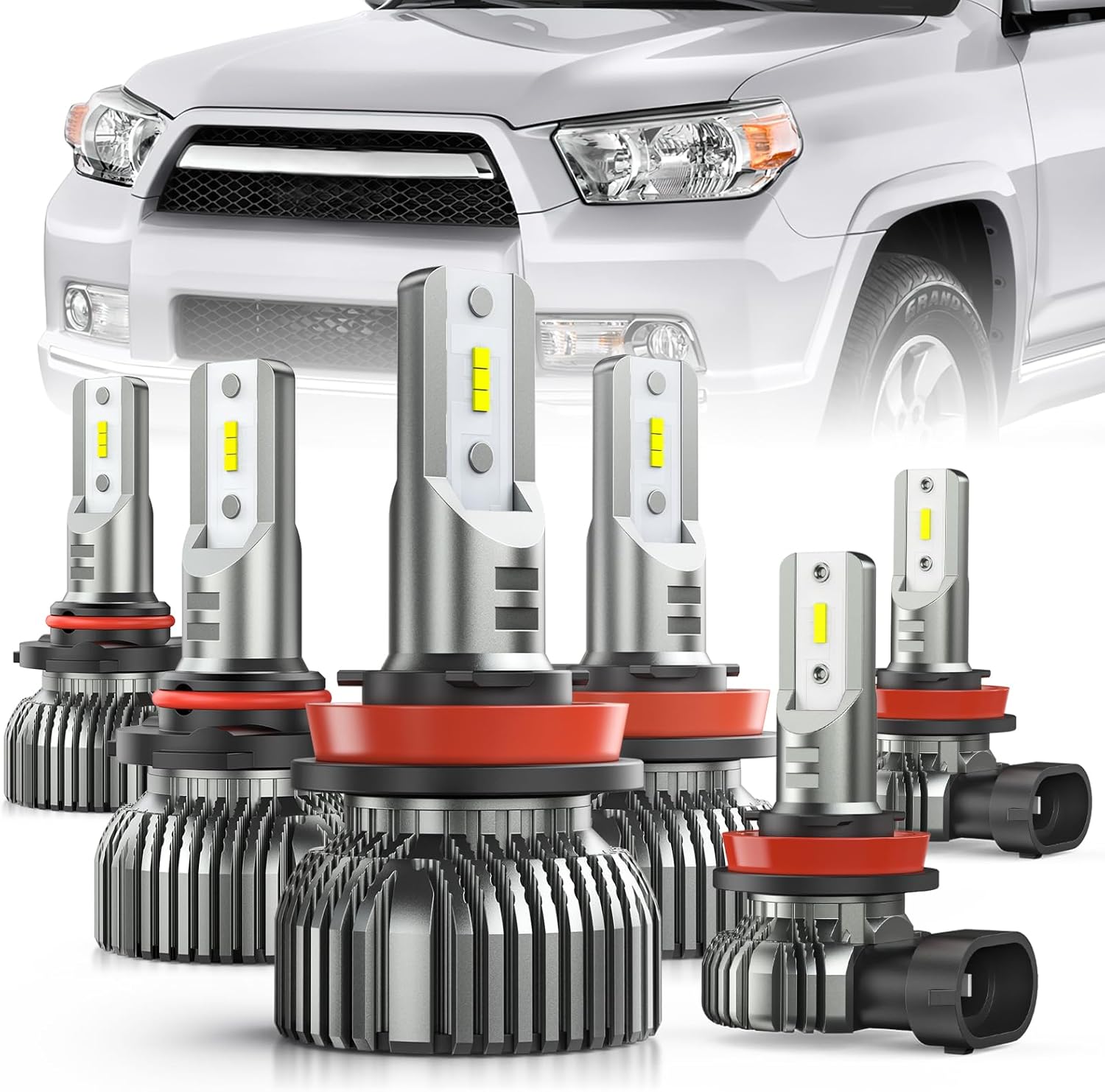 Amazon.com: Nilight LED Headlight and Fog Light Bulbs Fits For Toyota ...