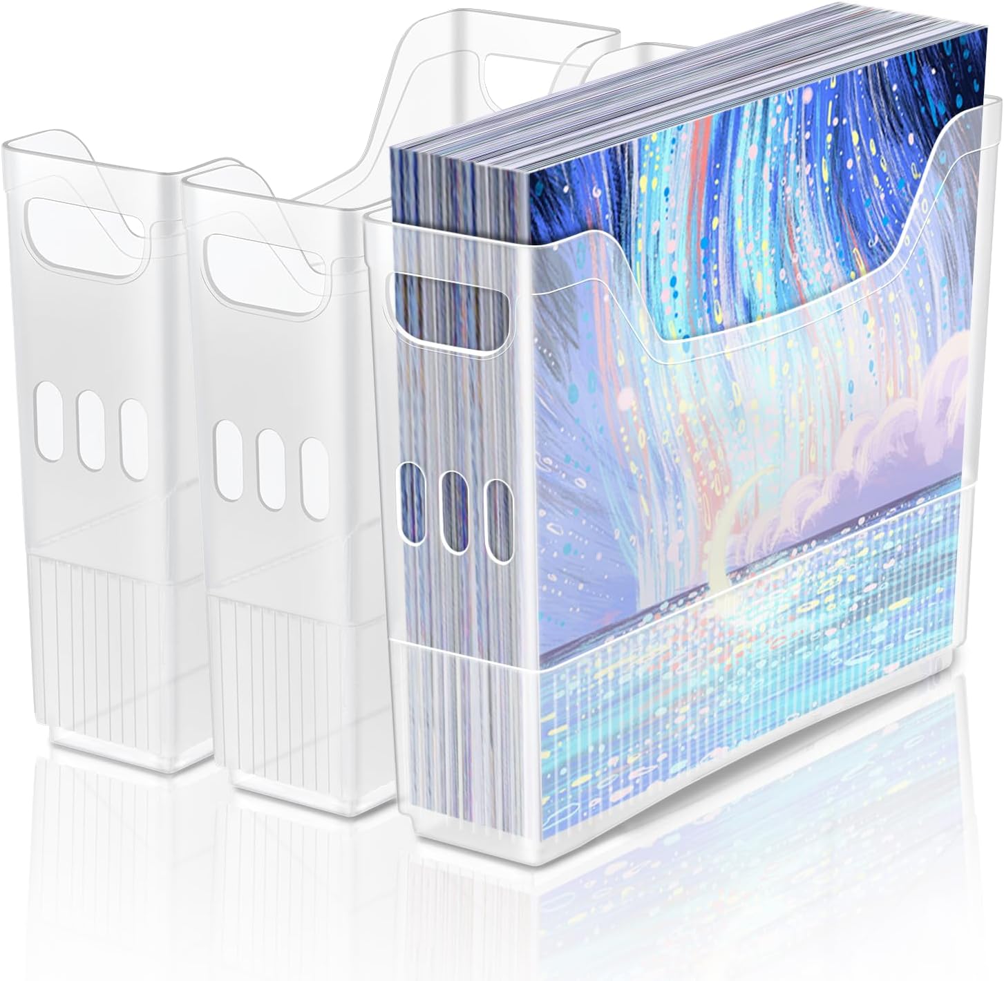 Amazon.com: Dexlala 3 Pack 12x12 Paper Storage Organizer with Wheels ...