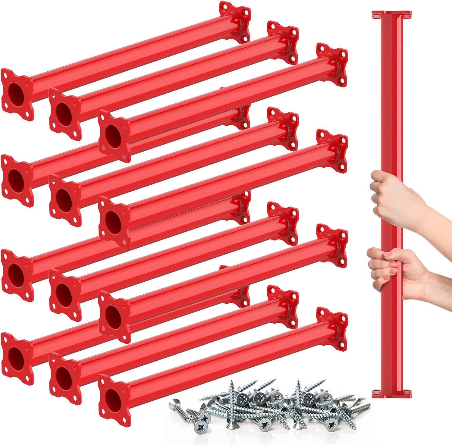 Amazon.com: Sulythw 12 Pcs Steel Monkey Bars Ladder Rungs Hardware Kit ...