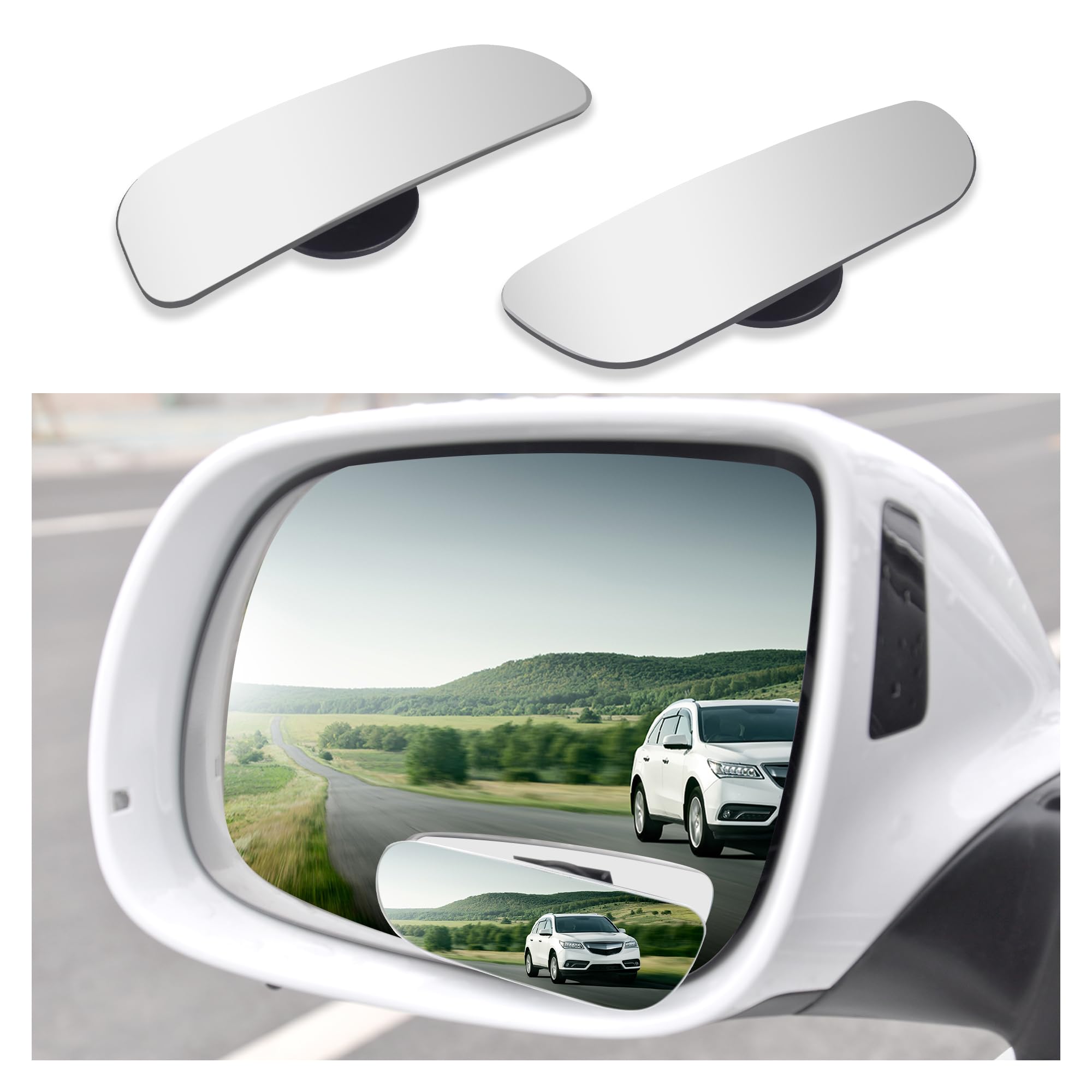 Amazon.com: 2PCS Car Blind Spot Mirror,360° Rotatable HD Wide Angle ...