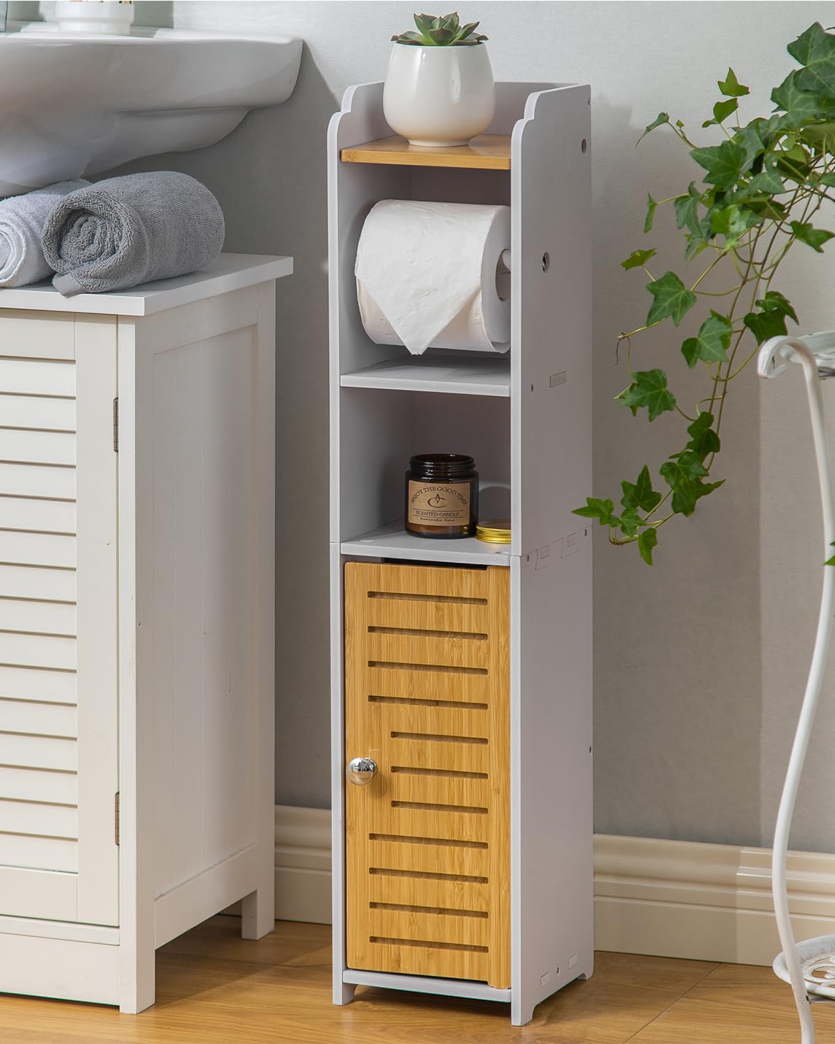 Snapklik.com : AOJEZOR Toilet Paper Holder Stand: Small Bathroom ...