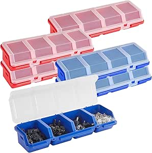 Syphotmm 6 Pack Screw Organizer Box with Lids Plastic Hardware ...