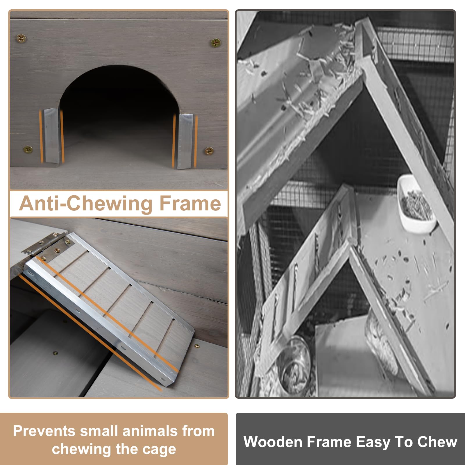 Snapklik.com : Ketive 3-Tier Wooden Hamster Cage